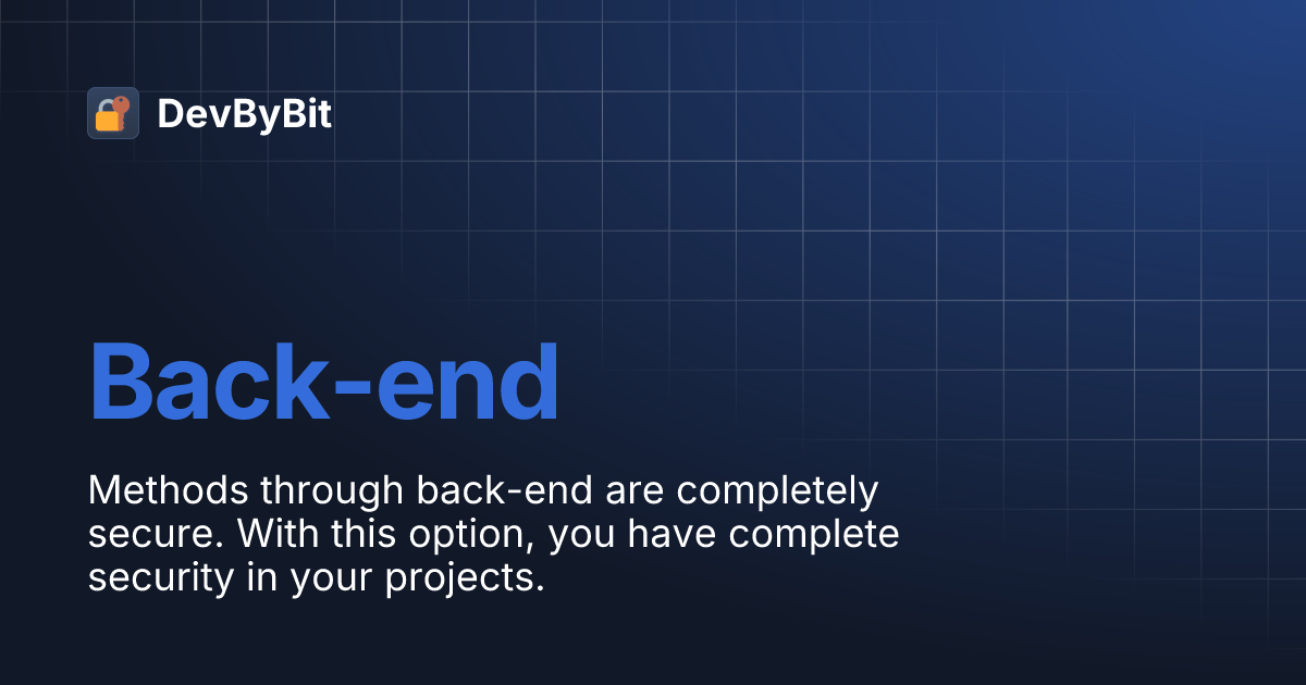 Back-end | DevByBit